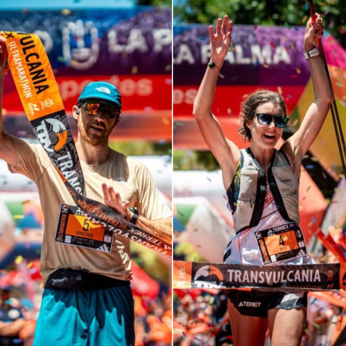 Jonathan Albon and Ruth Croft, the champions of the Transvulcania ...